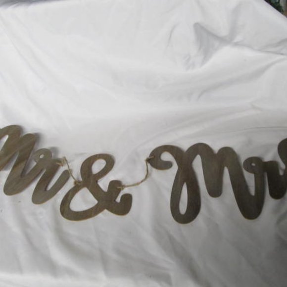 Handmade | Party Supplies | Large Wooden Mr Mrs Banner Rustic Boho ...